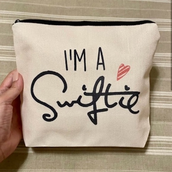 Bags | I Am A Swiftie Make Up Back With Hearts And A Top Zipper | Poshmark